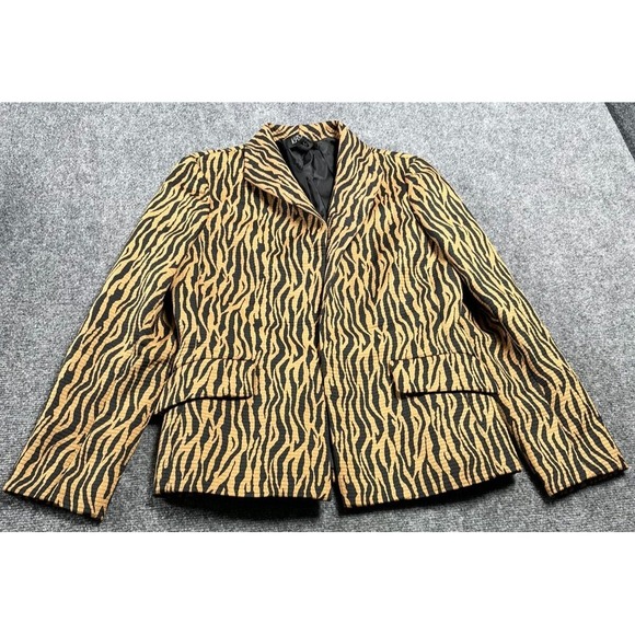 Kasper | Jackets & Coats | Kasper Womens Brownblack Zebra Print Coat ...